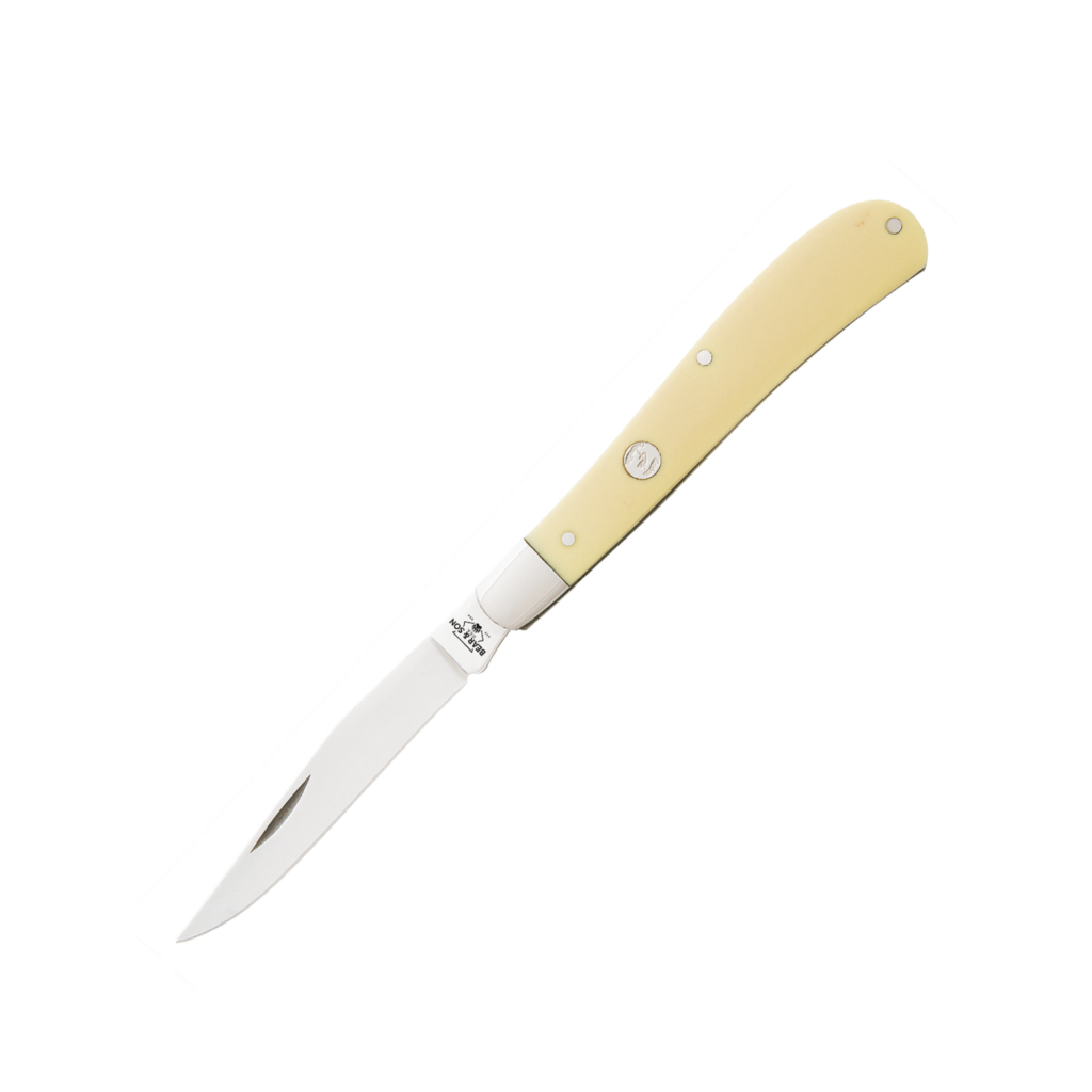 3 7/8" Yellow Delrin® 1 Blade Slimline - Bear & Son Cutlery ...